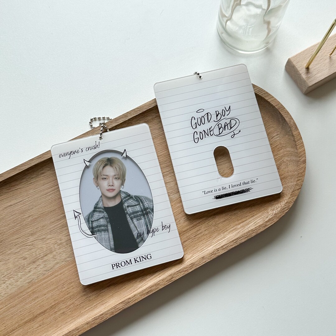 Yearbook Inspired Kpop Photocard Holder Keychain | Kpop Photocard ...