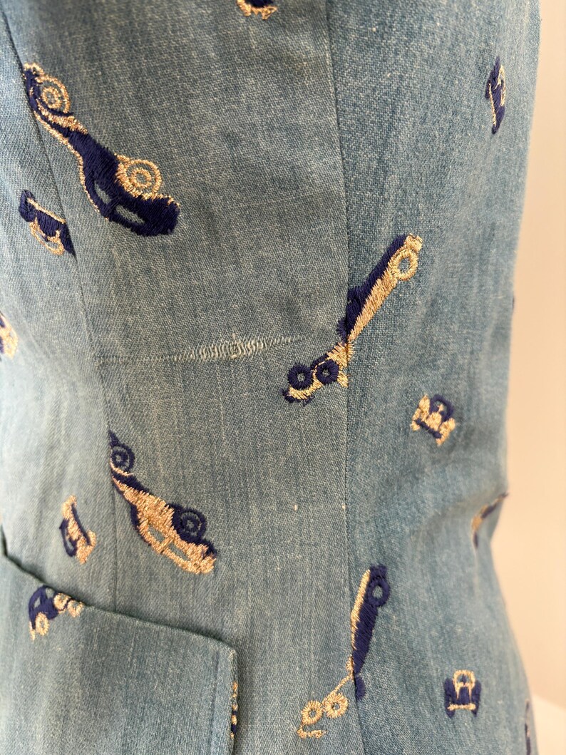 1970s Denim Race-car Blazer - Etsy