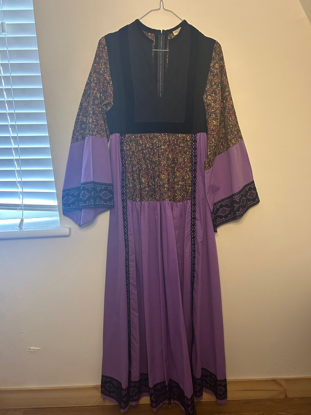 70s Angela Gore Bohemian Dress - Etsy