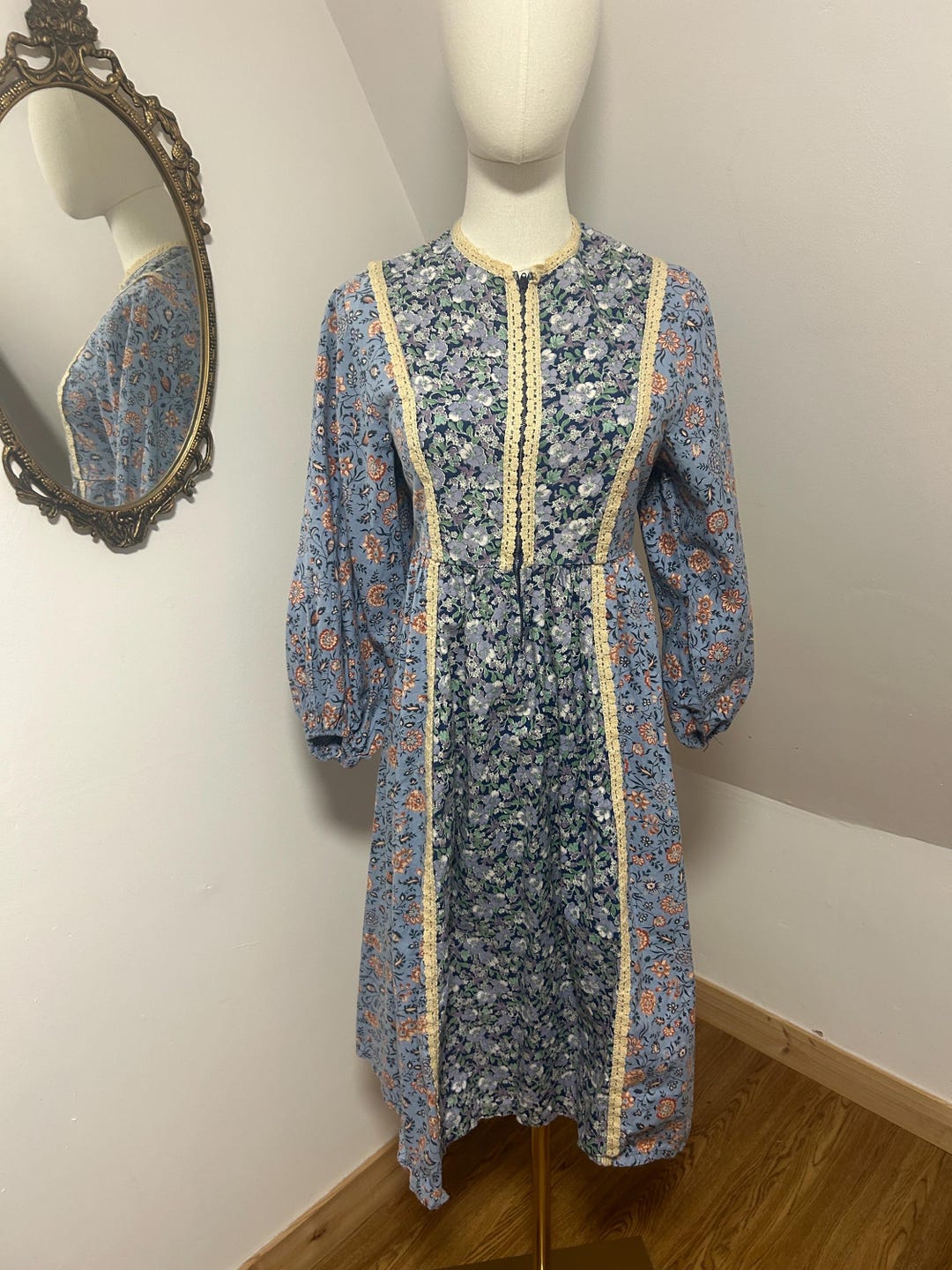 1970s Angela Gore Prairie Dress - Etsy