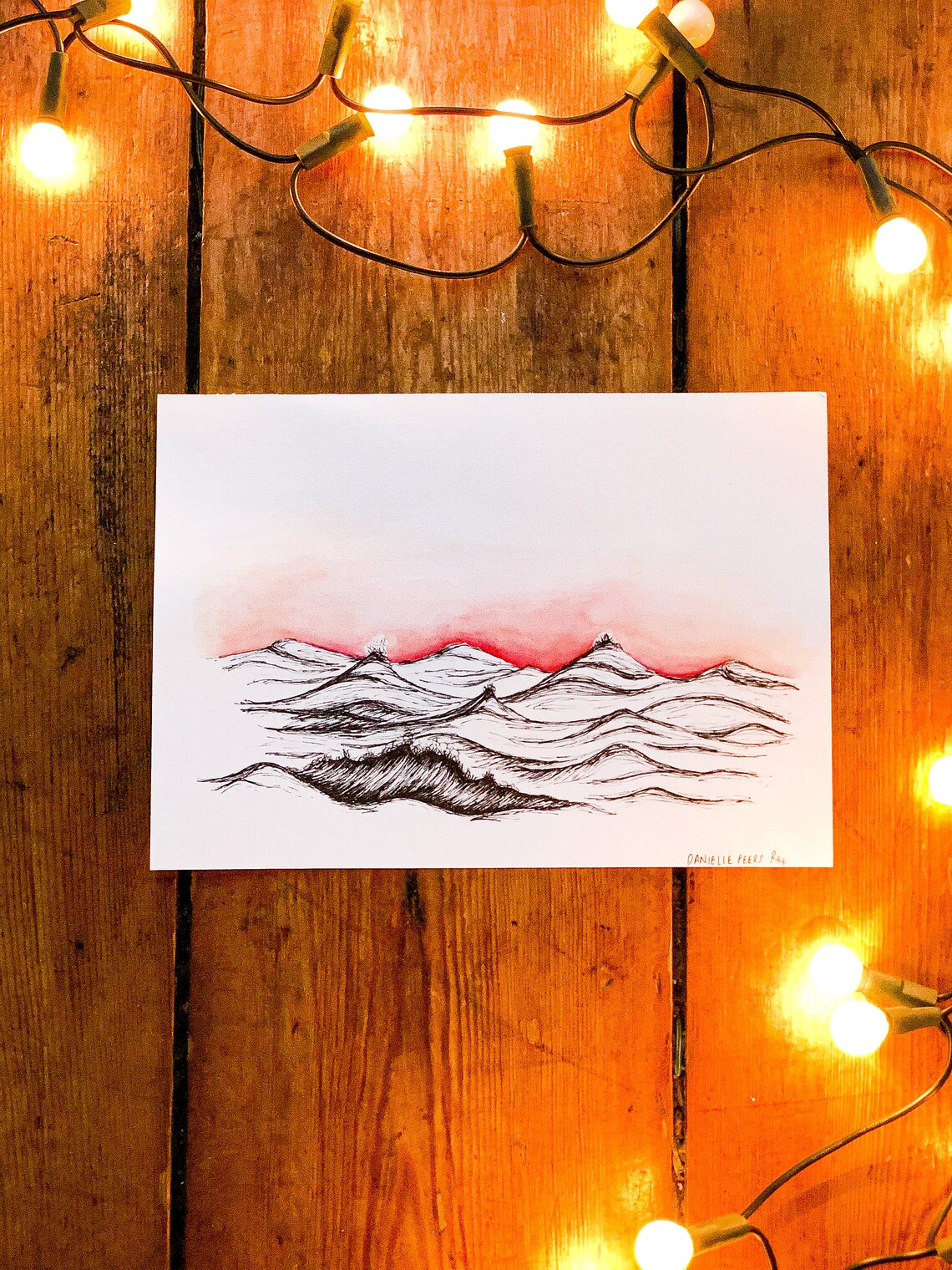 Sea Illustration Pen and Ink Art Watercolour Scene Seascape - Etsy