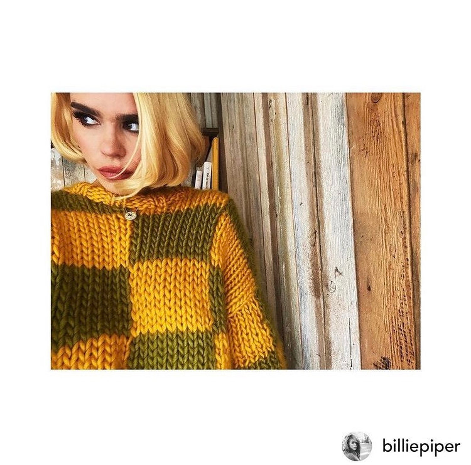 Klaudia Checkered Jumper Pattern as Worn by Billie Piper and - Etsy