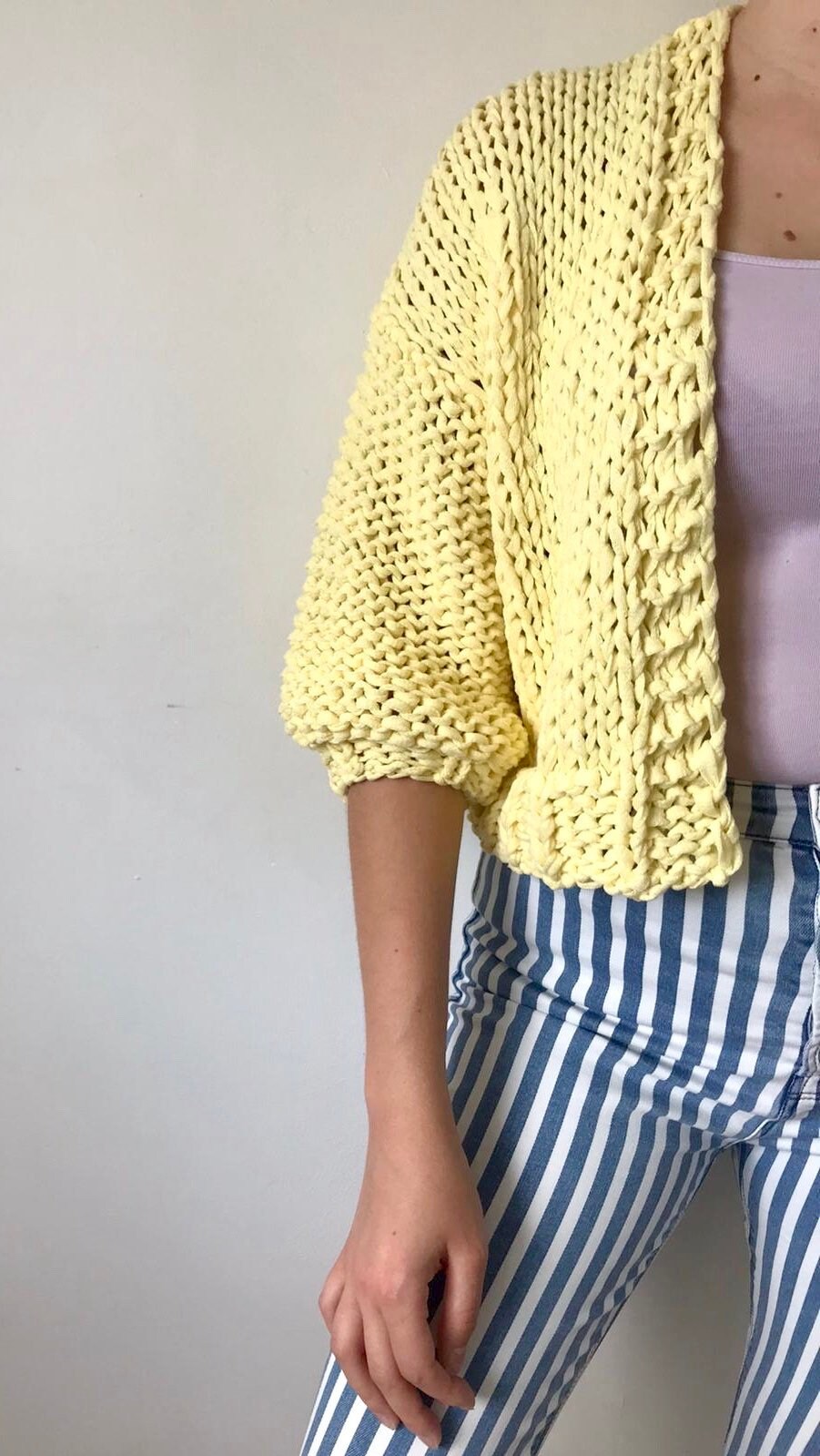 Handmade 100% Recycled Cotton Chunky Cardigan Sustainable Fashion made ...