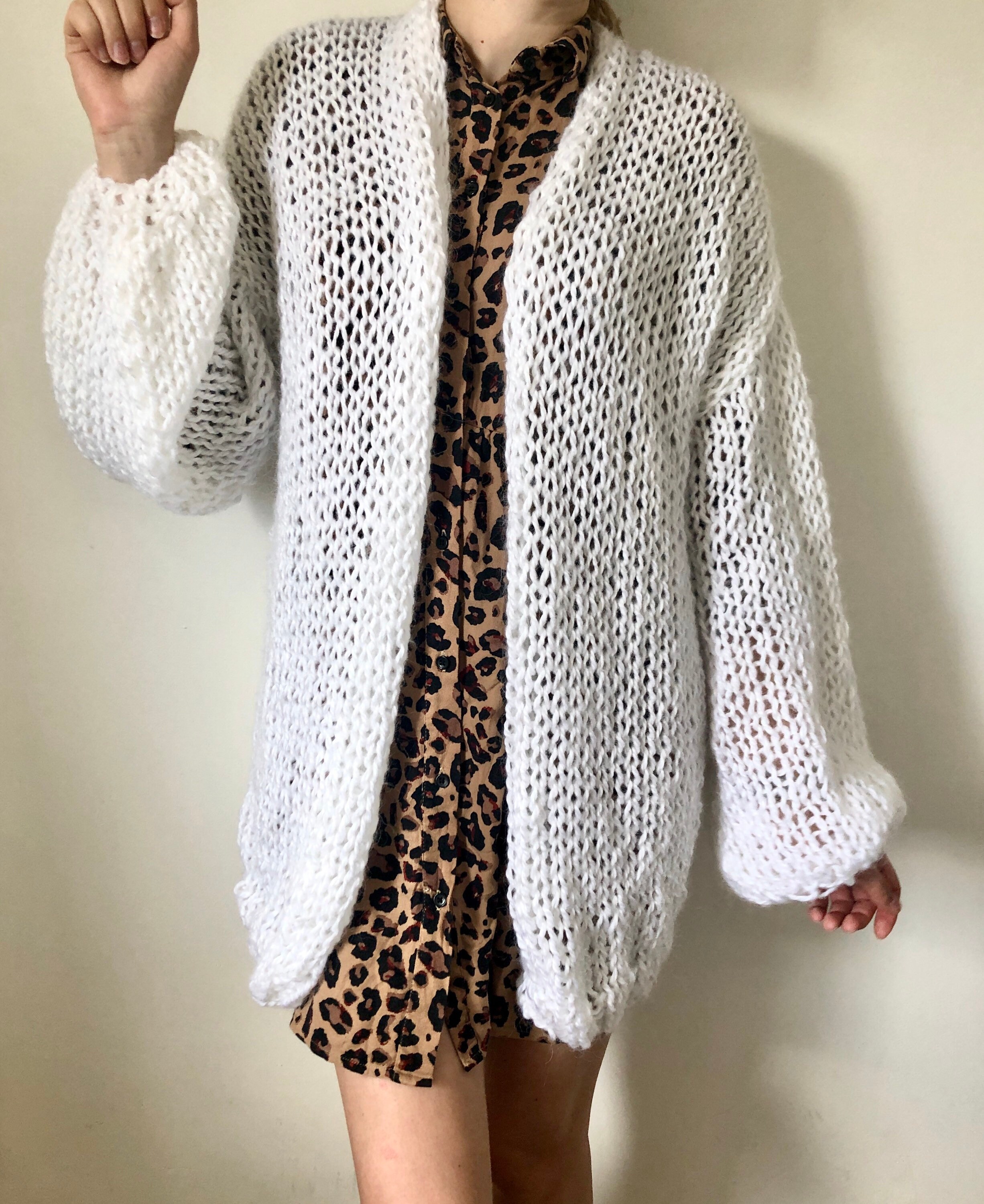Handmade Oversized Soft Angora Goat Blend Long Cardigan Coat (made to ...