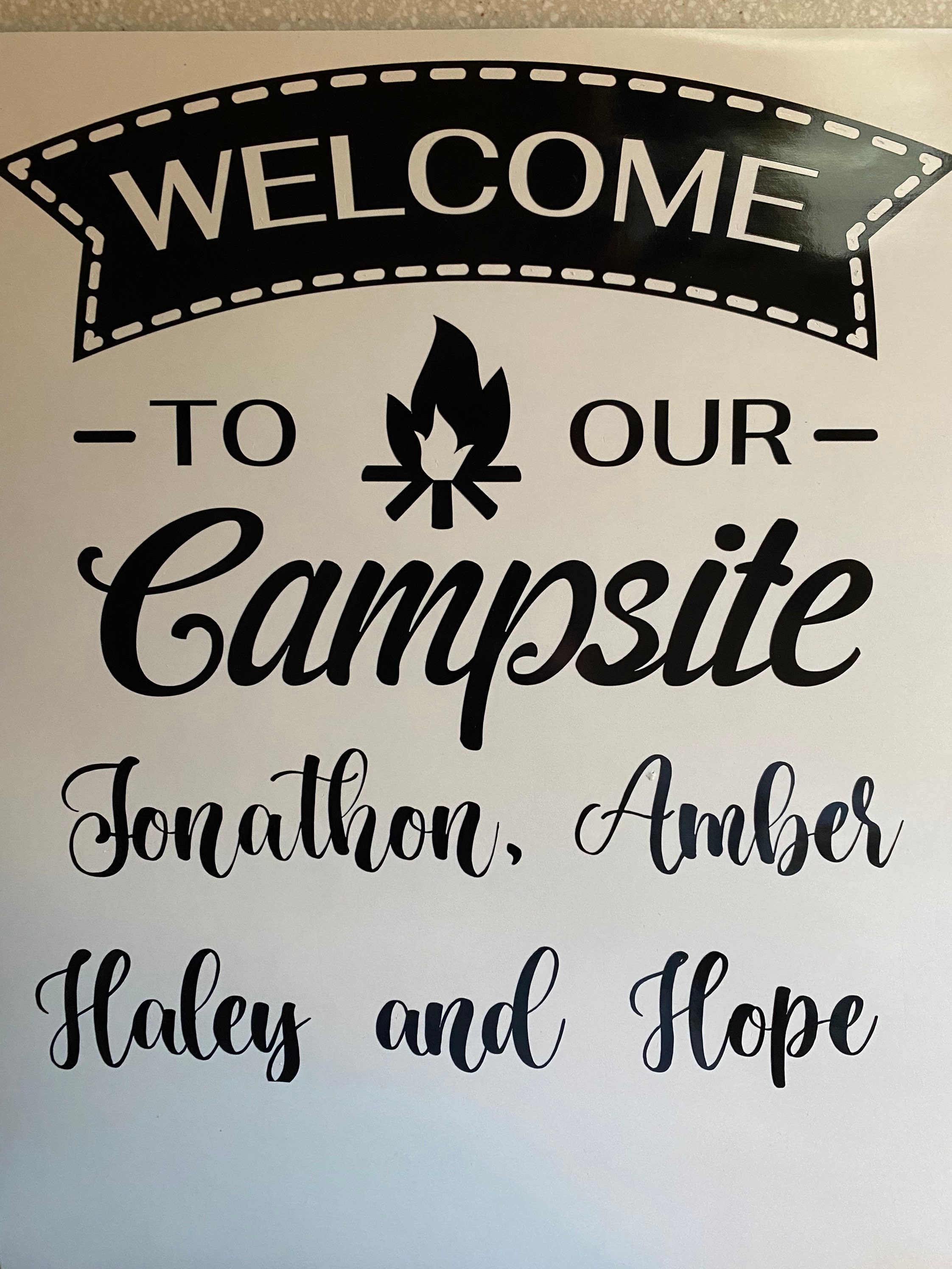 Welcome to Our Campsite Camping Decal for Indoor/outdoor Use. Great for ...