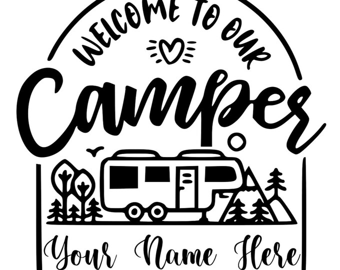 Customizable Camping Decal for Indoor/outdoor Use. Great for DIY Bucket ...