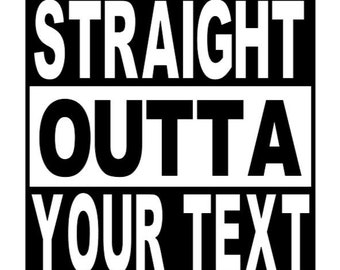 Straight Outta Sticker - Etsy