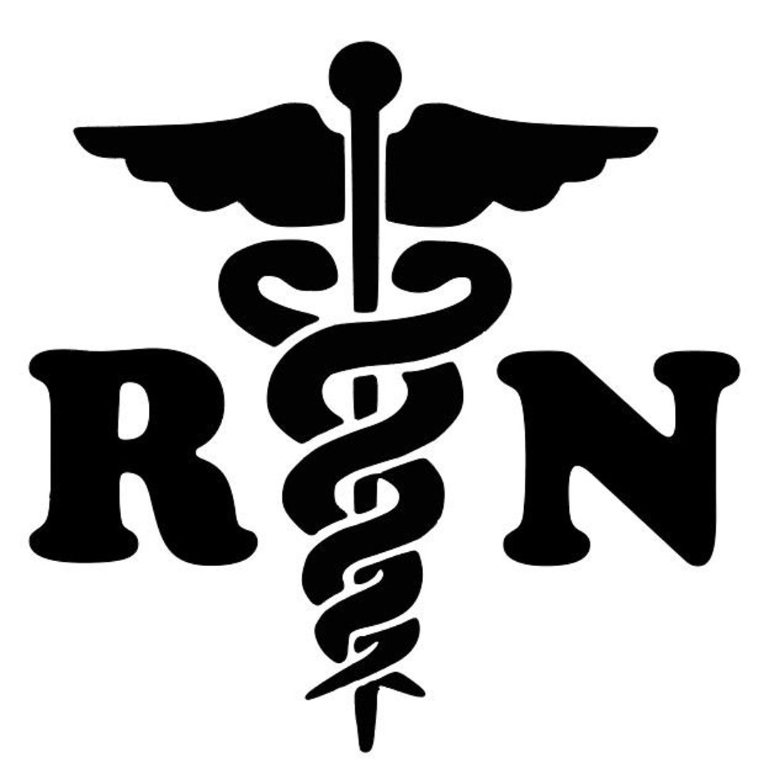 RN Registered Nurse Vinyl Decal Sticker - Multiple Colors - Etsy