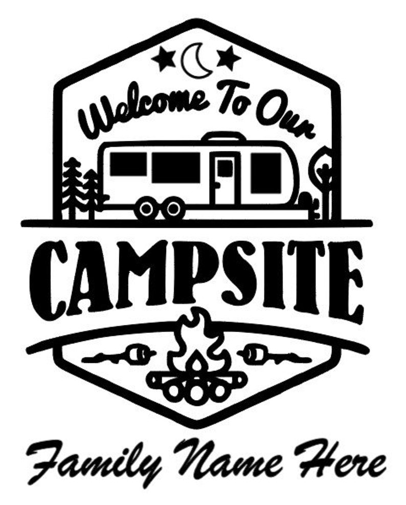 Customizable Camping Decal for Indoor/outdoor Use. Great for DIY Bucket ...