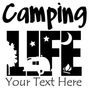 Camping Life Camping Decal for Indoor/outdoor Use. Great for DIY Bucket ...