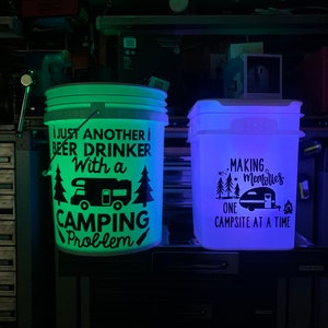 Customizable Camping Decal for Indoor/outdoor Use. Great for DIY Bucket ...