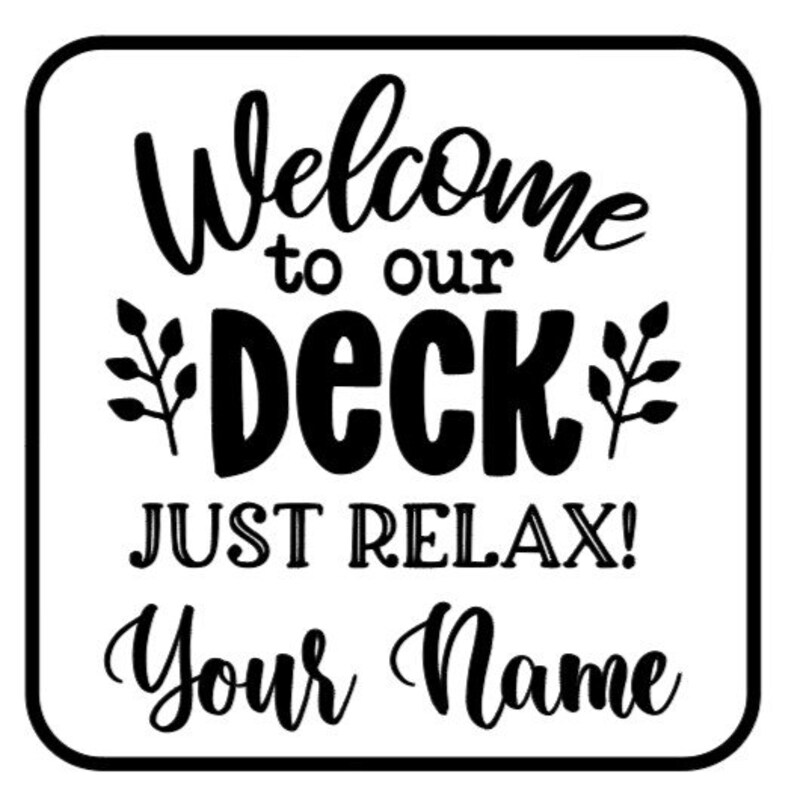 Customizable Deck Decal for Indoor/outdoor Use. Great for DIY - Etsy