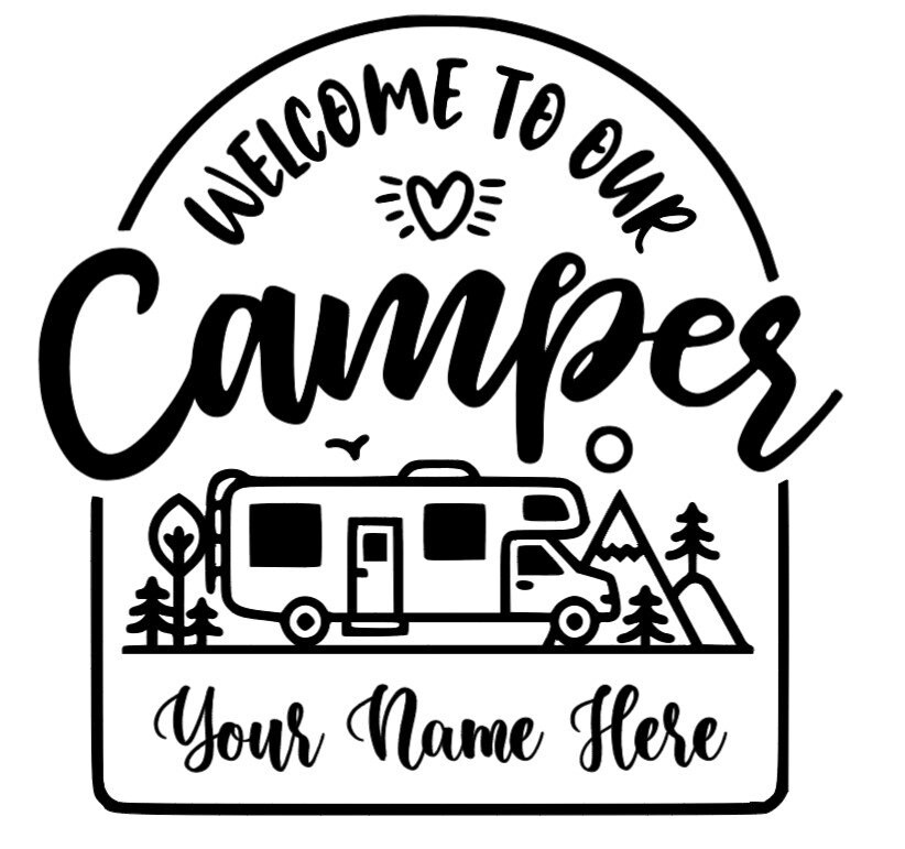 Customizable Camping Decal for Indoor/outdoor Use. Great for DIY Bucket ...