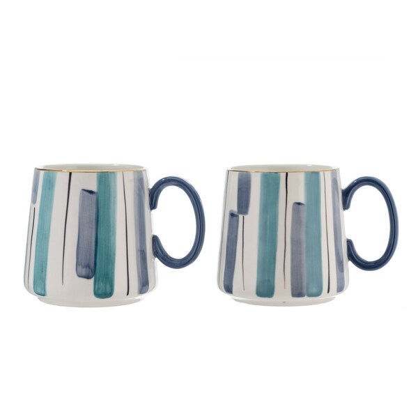 Blue Striped Mug - Etsy UK