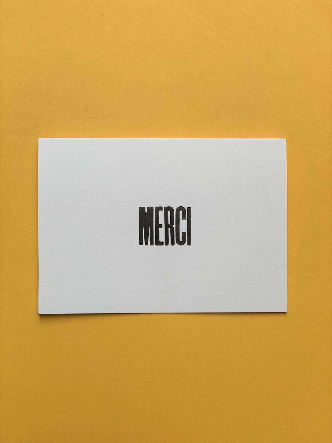 MERCI Card » Hand Printed Letterpress Card Using Stylish Typography ...