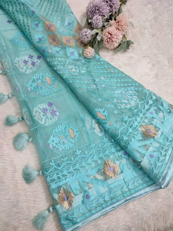 Moslin Saree Muslin Saree Original Muslin Saree Sophura Muslin - Etsy