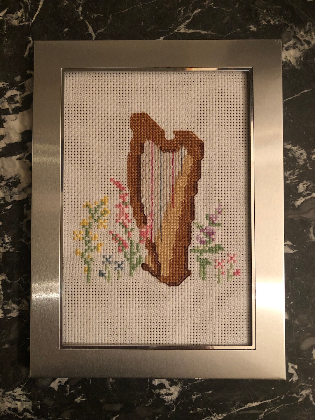 Harp Cross Stitch Pattern - Instant Download - Etsy