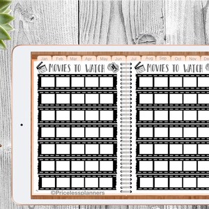 PRINTABLE/DIGITAL Movie Tracker Insert - Etsy