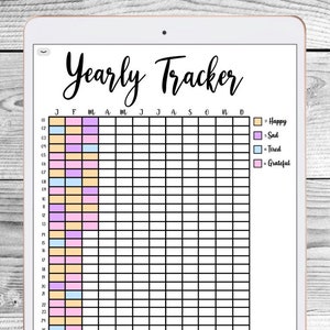 PRINTABLE/DIGITAL Yearly Tracker Insert - Etsy