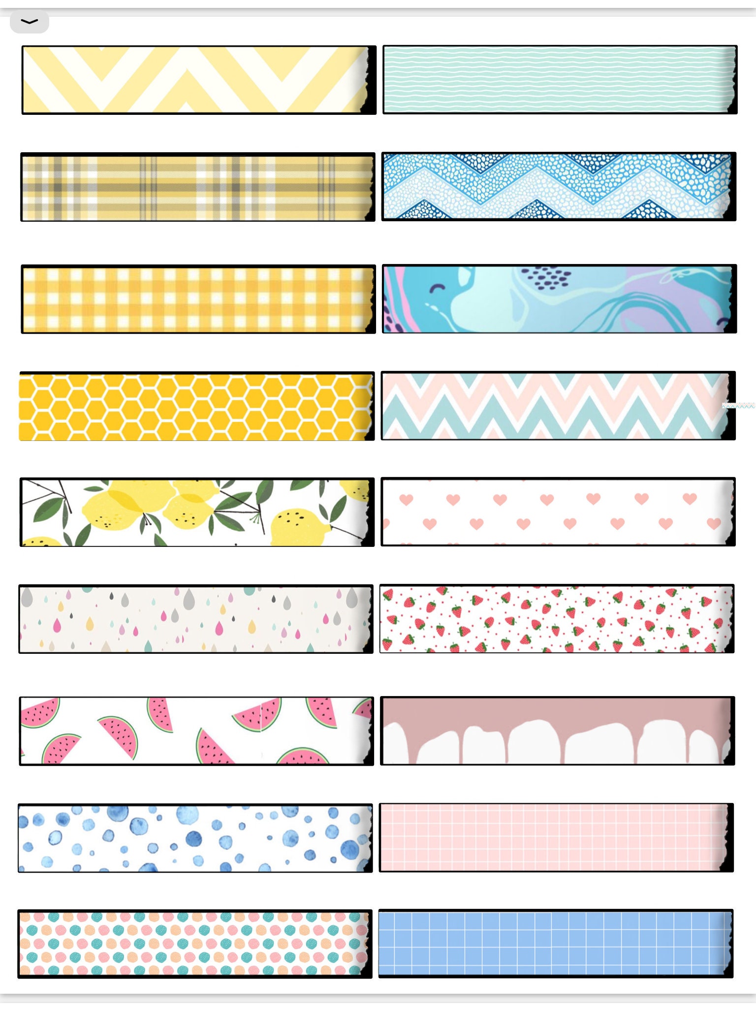 90+ Digital Washi Tapes - Etsy