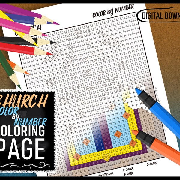 Stained Glass Paint by Number - Etsy