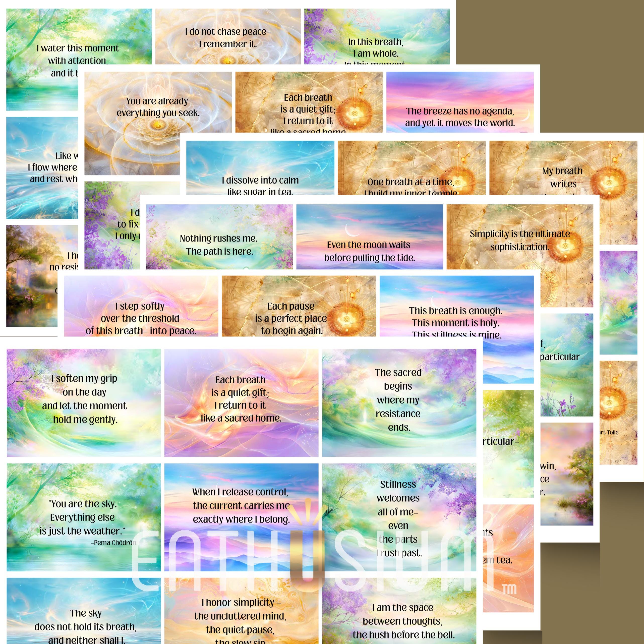 Printable Affirmation Cards for Inner Peace | Mindfulness Quote Cards ...