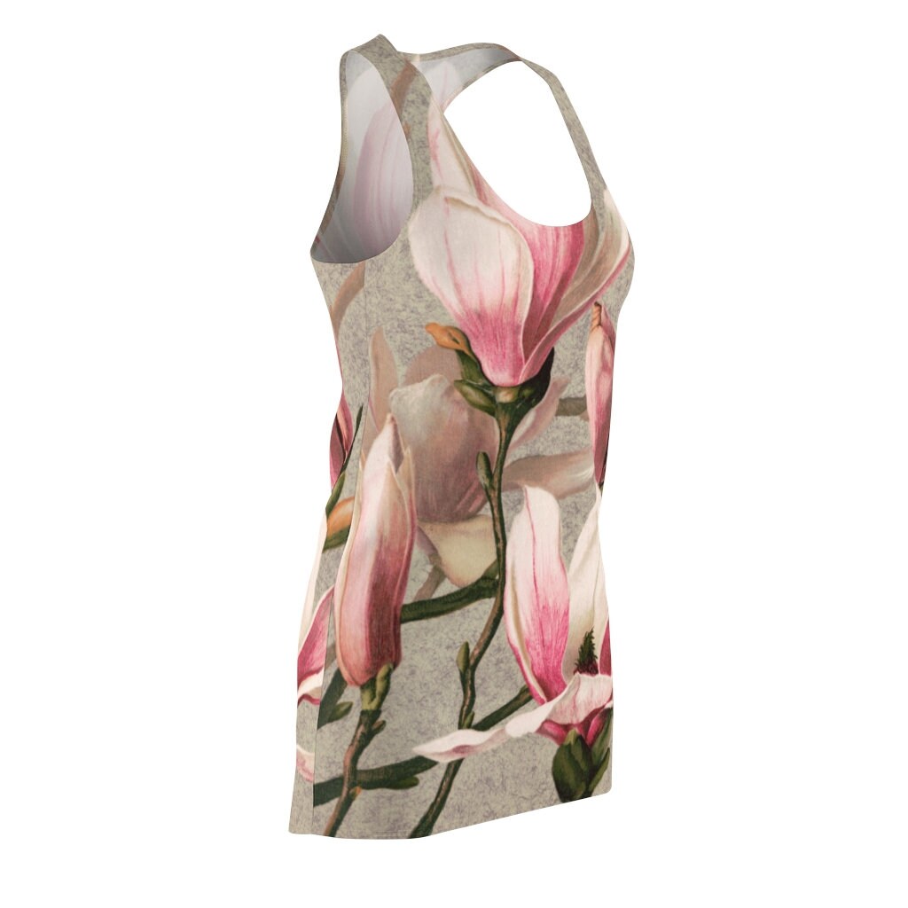 Women's Cottagecore Sundress, Magnolia Botanical, Boho, Racerback Dress ...