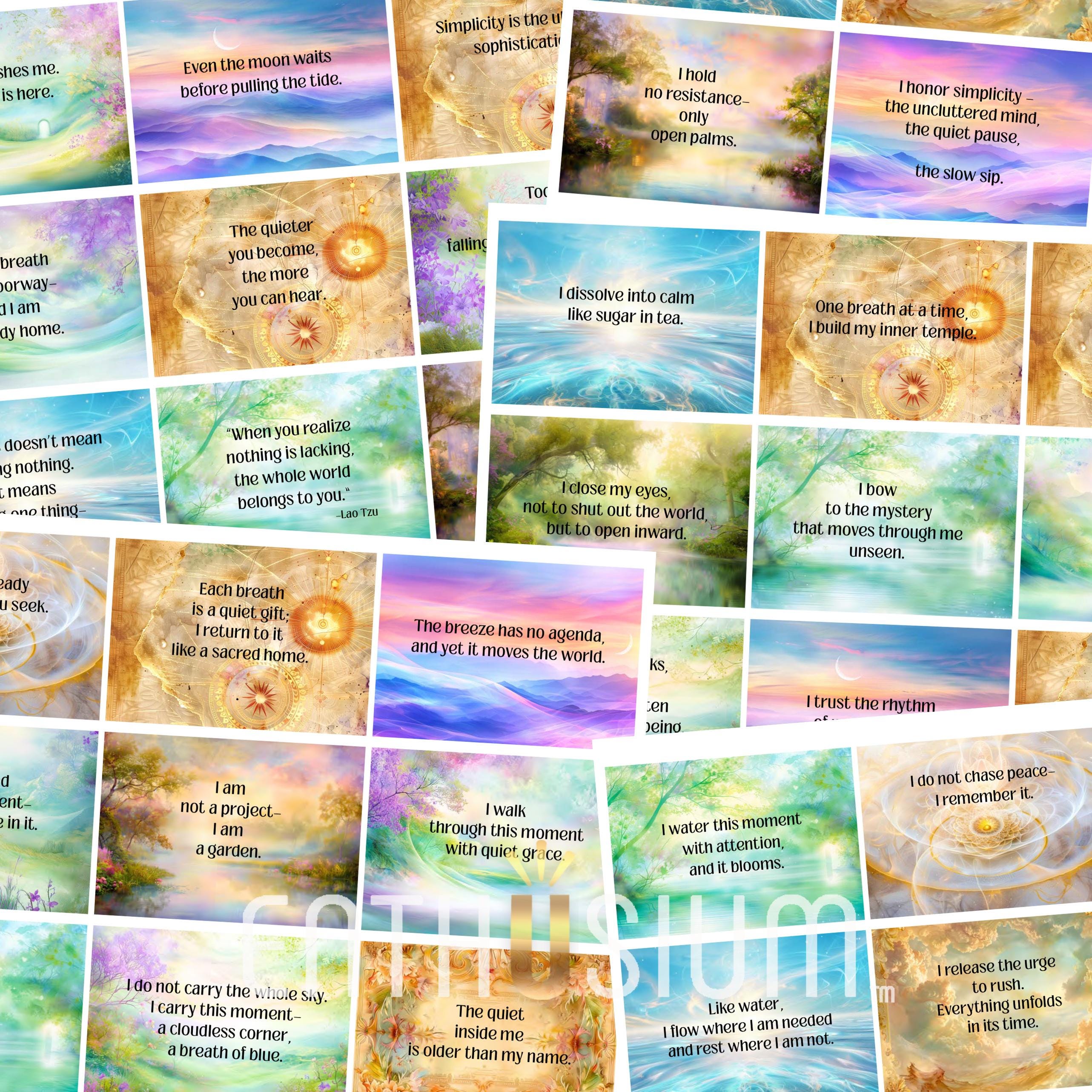 Printable Affirmation Cards for Inner Peace | Mindfulness Quote Cards ...