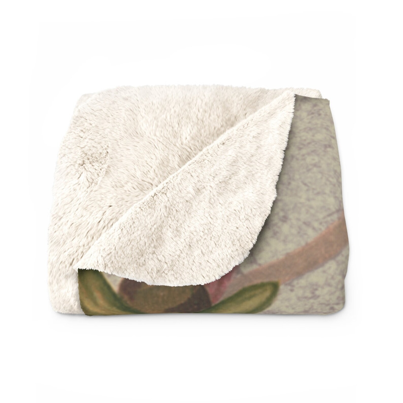 Cottagecore Blanket, Magnolia, Botanical, Boho, Sherpa Fleece Blanket ...