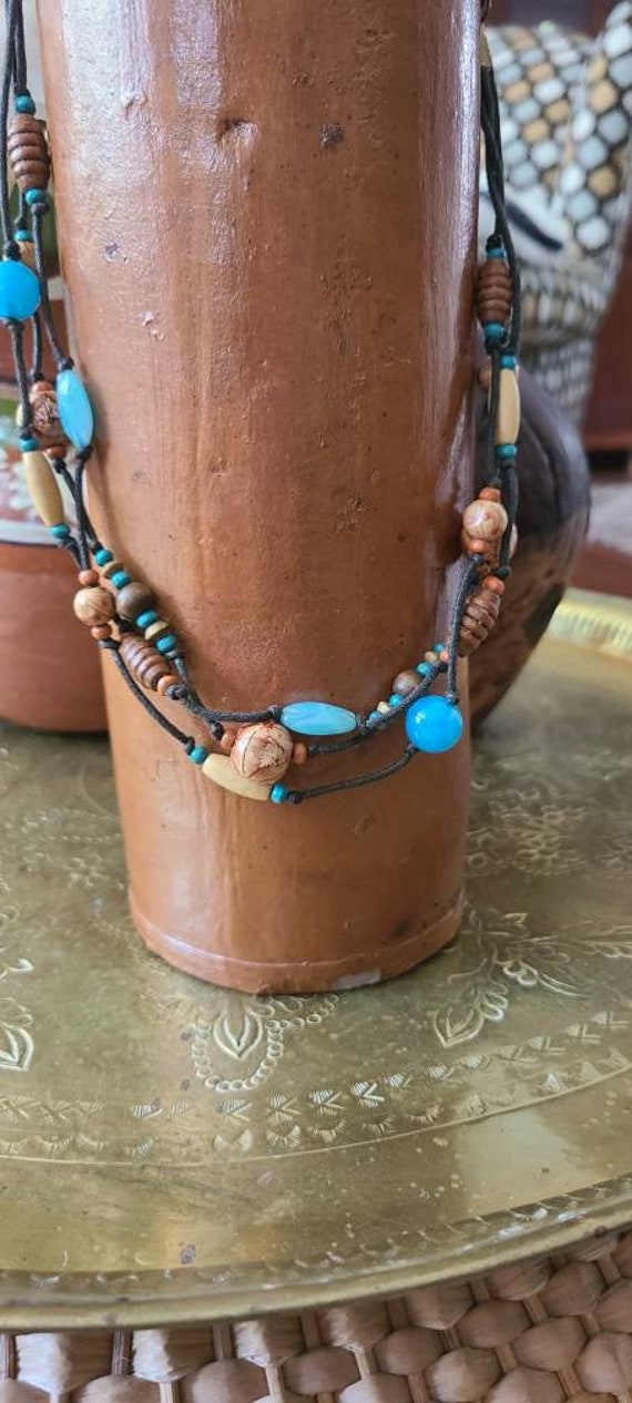 beaded boho necklace colorful - Gem