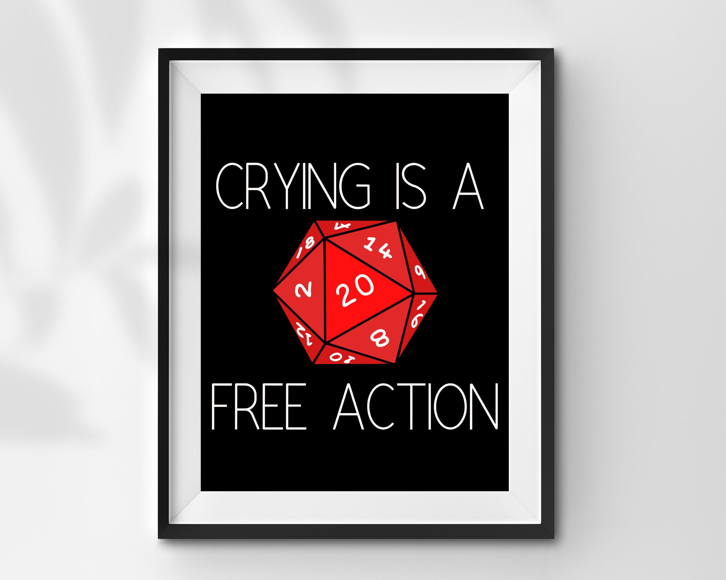 INSTANT DOWNLOAD Dungeons and Dragons Crying is a Free Action Digital ...