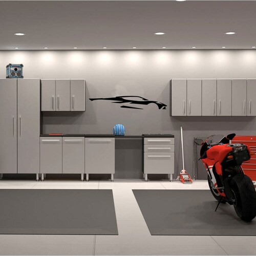 Corvette C8 Wall Decal Art Logo Garage Wall Decor Racing Car - Etsy