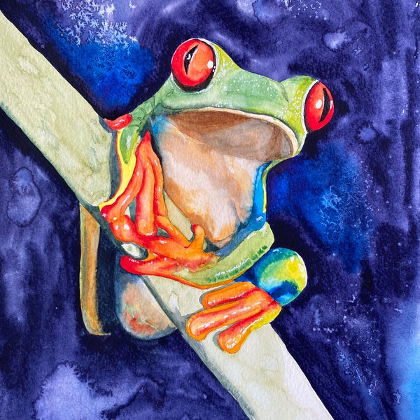 Tree Frog Painting - Etsy