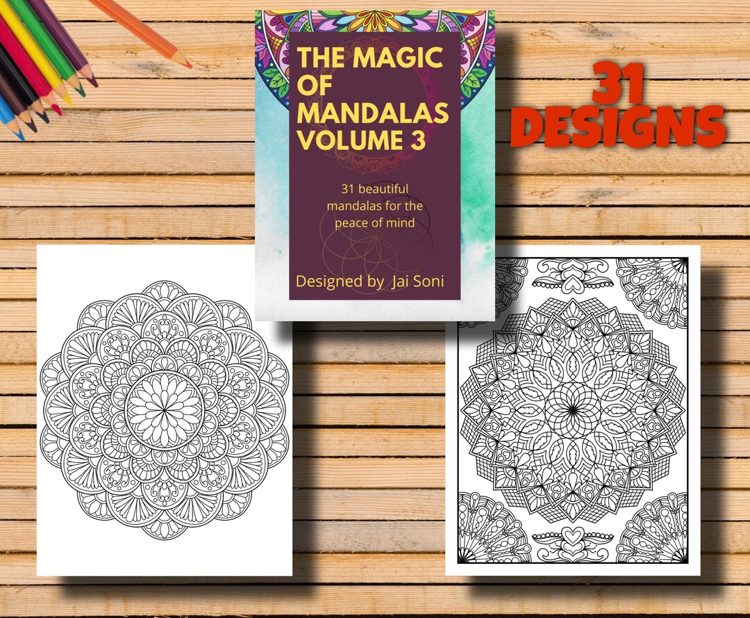 The Magic of Mandalas Volume 3 Coloring Book for Adults by Jai - Etsy