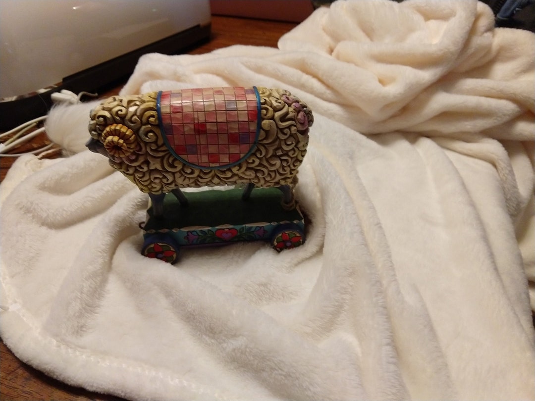 Jim Shore Collectible Wooly Sheep Figurine - Etsy