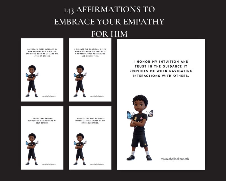 Empathy Affirmation Cards for Men, 143 Printable Affirmations (digital ...