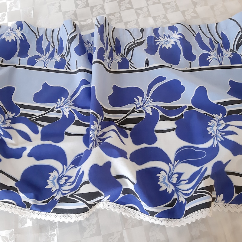 Blue Valances - Etsy