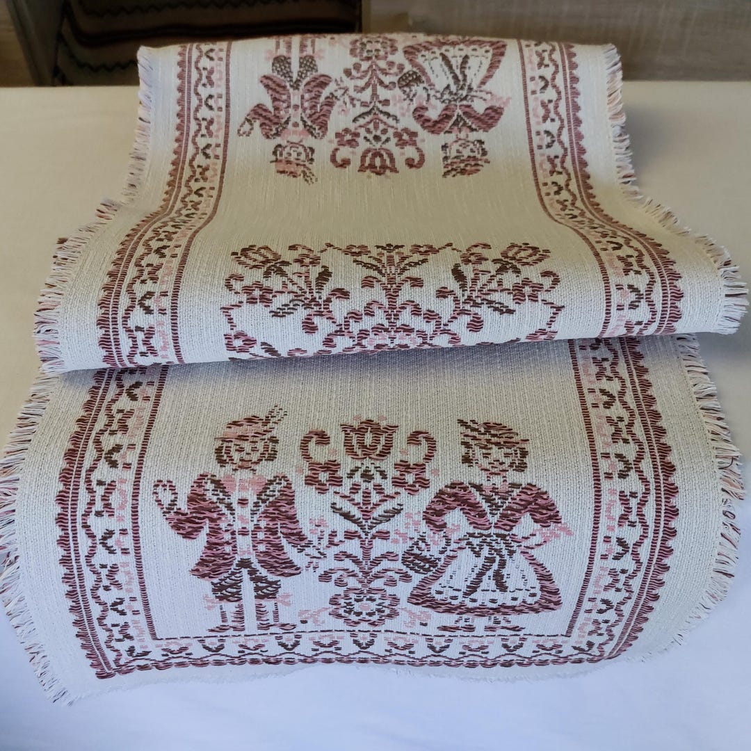 Austrian Vintage Woven Thick Cotton Table Topper, Table Mat ...