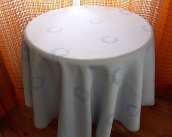 Light Blue Round Tablecloth - Etsy