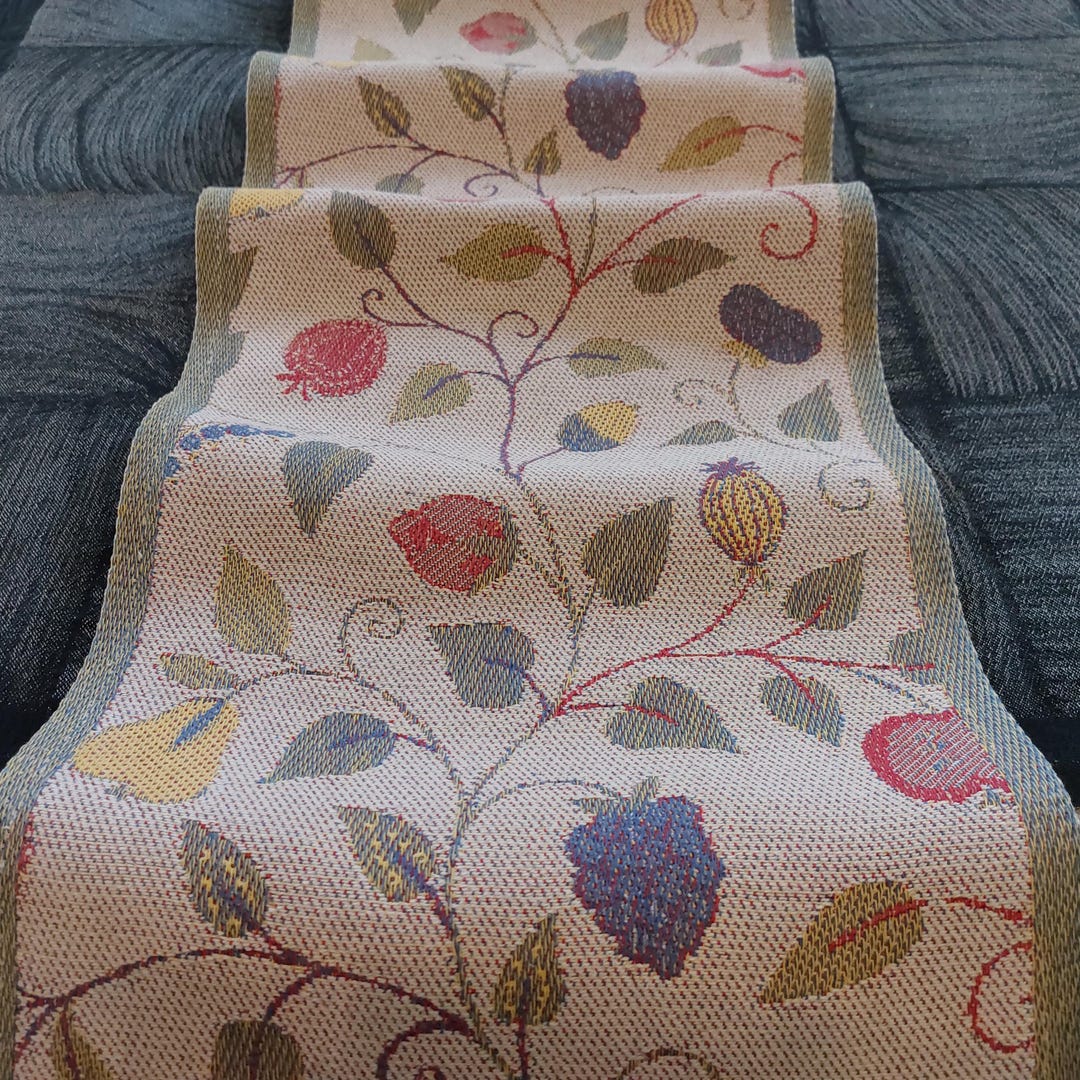 Swedish Vintage Woven Cotton Table Runner, Vintage Ekelund Table Topper ...