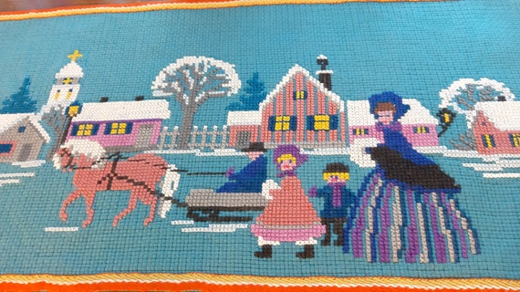 Old Hand Embroidery Cross Stitch Embroidery Scandinavian - Etsy