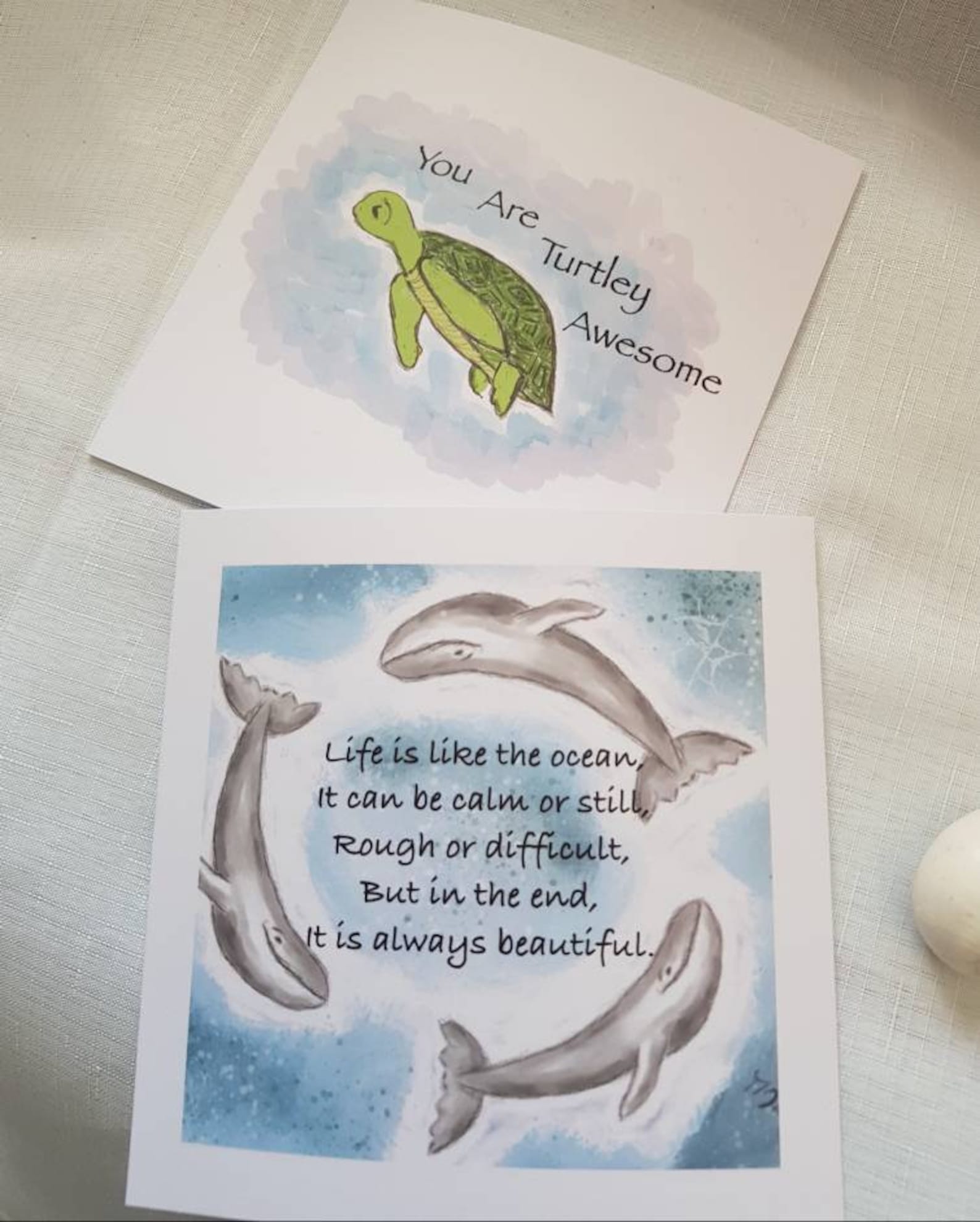 10 Coastal Beach Themed Greetings Cards Original Artwork Made - Etsy Italia