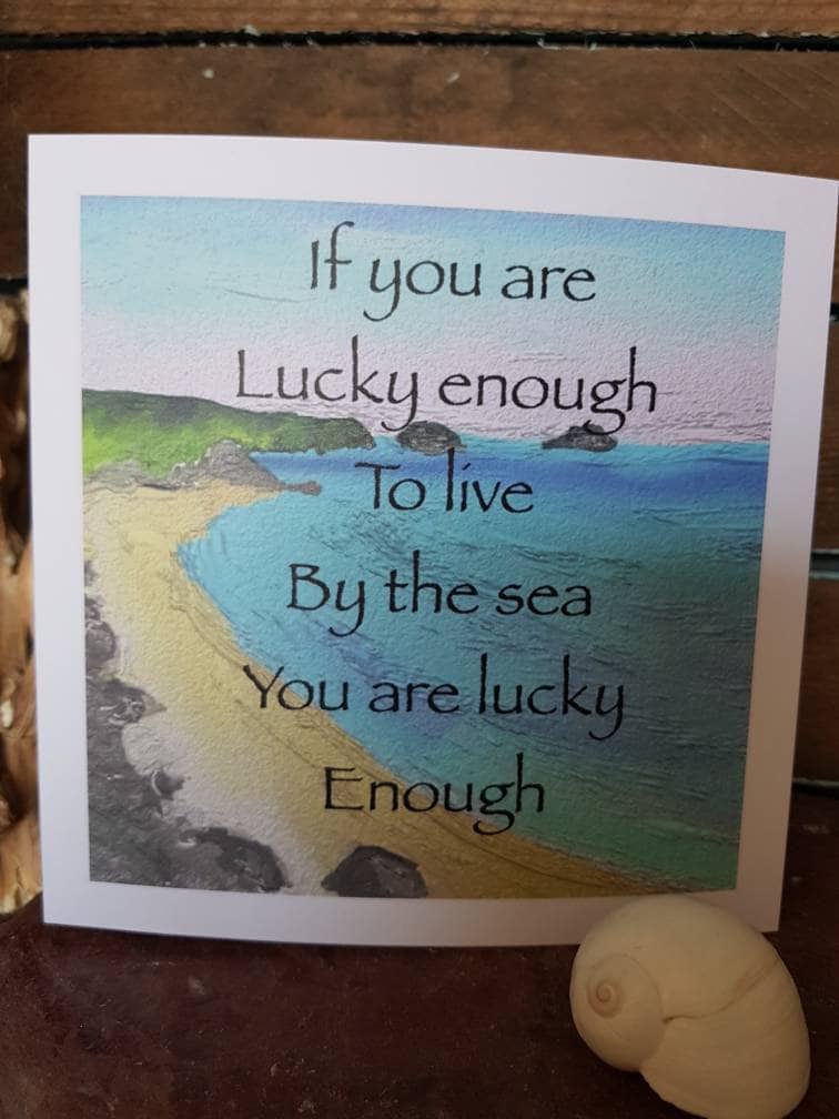Cornwall Coast Quote Greetings Cards Original Artwork Made in - Etsy