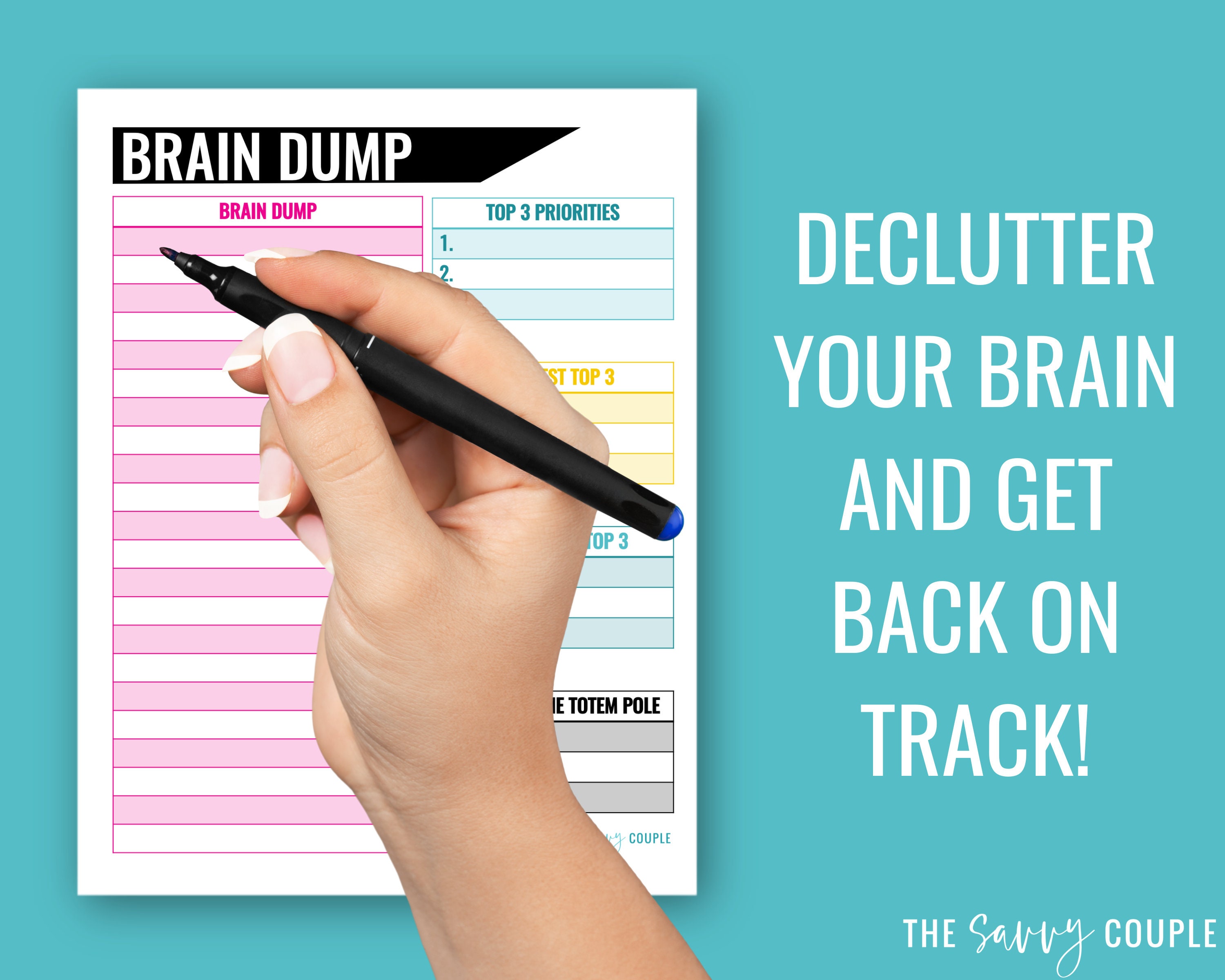 Brain Dump Printable , Notes Printable, Brain Dump Template, Notes Page ...