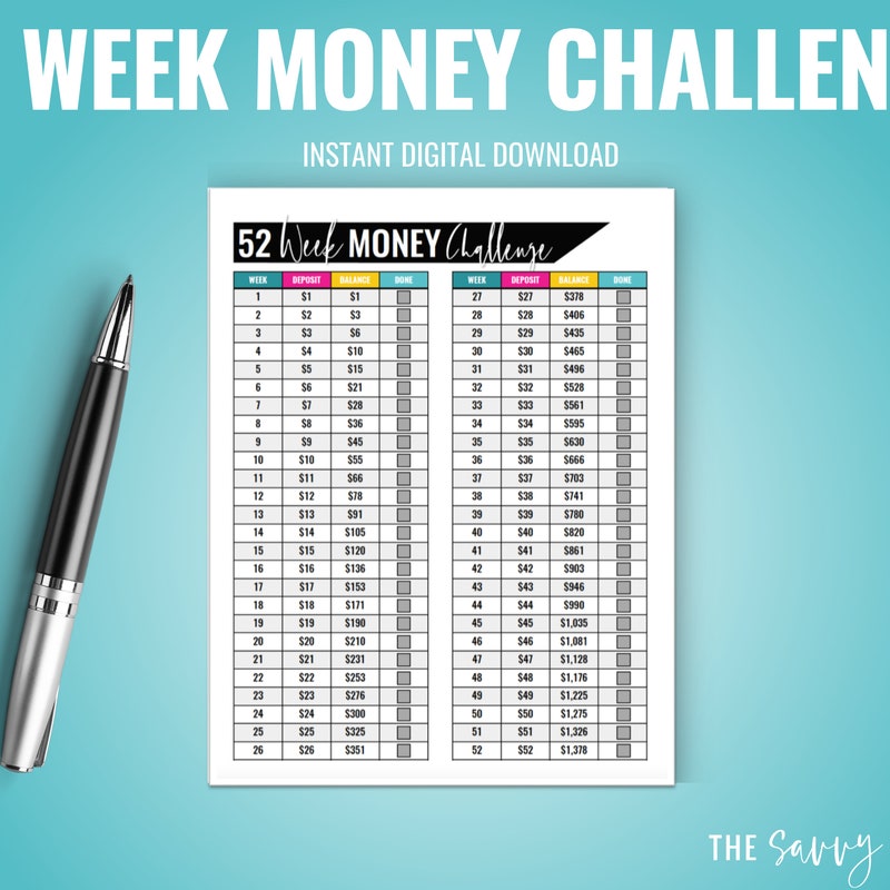 Money Challenge - Etsy