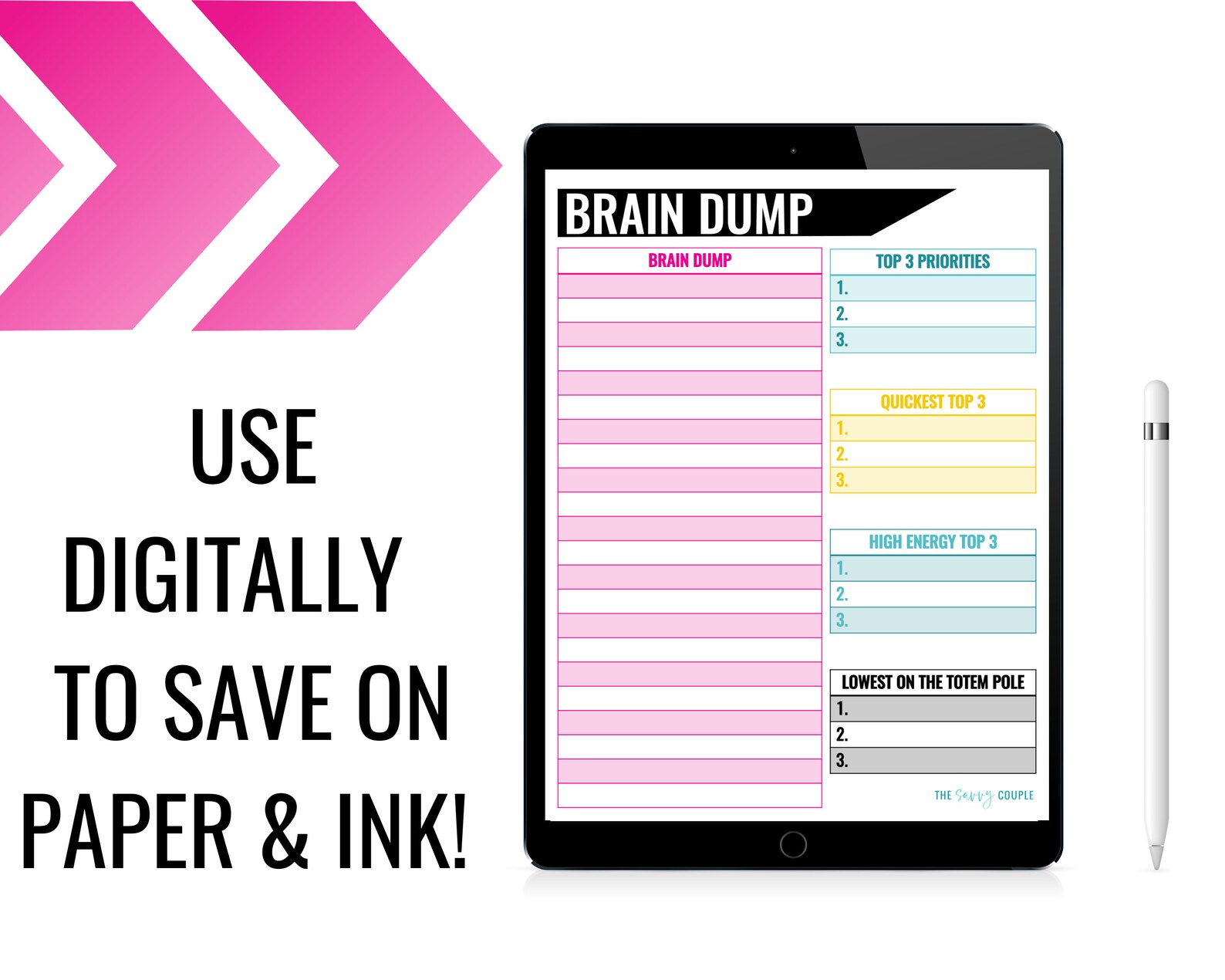 Brain Dump Printable , Notes Printable, Brain Dump Template, Notes Page ...