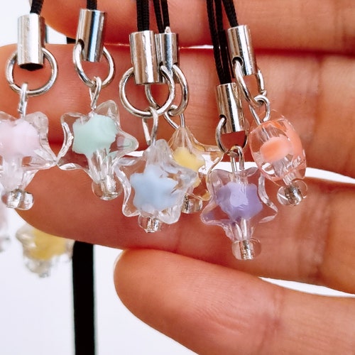 Colorful Star Phone Charm/ Pastel Phone Charm/ Small Cute Star | Etsy