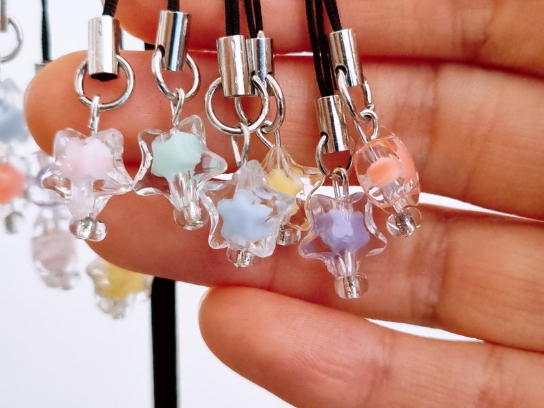 Colorful Star Phone Charm/ Pastel Phone Charm/ Small Cute Star - Etsy