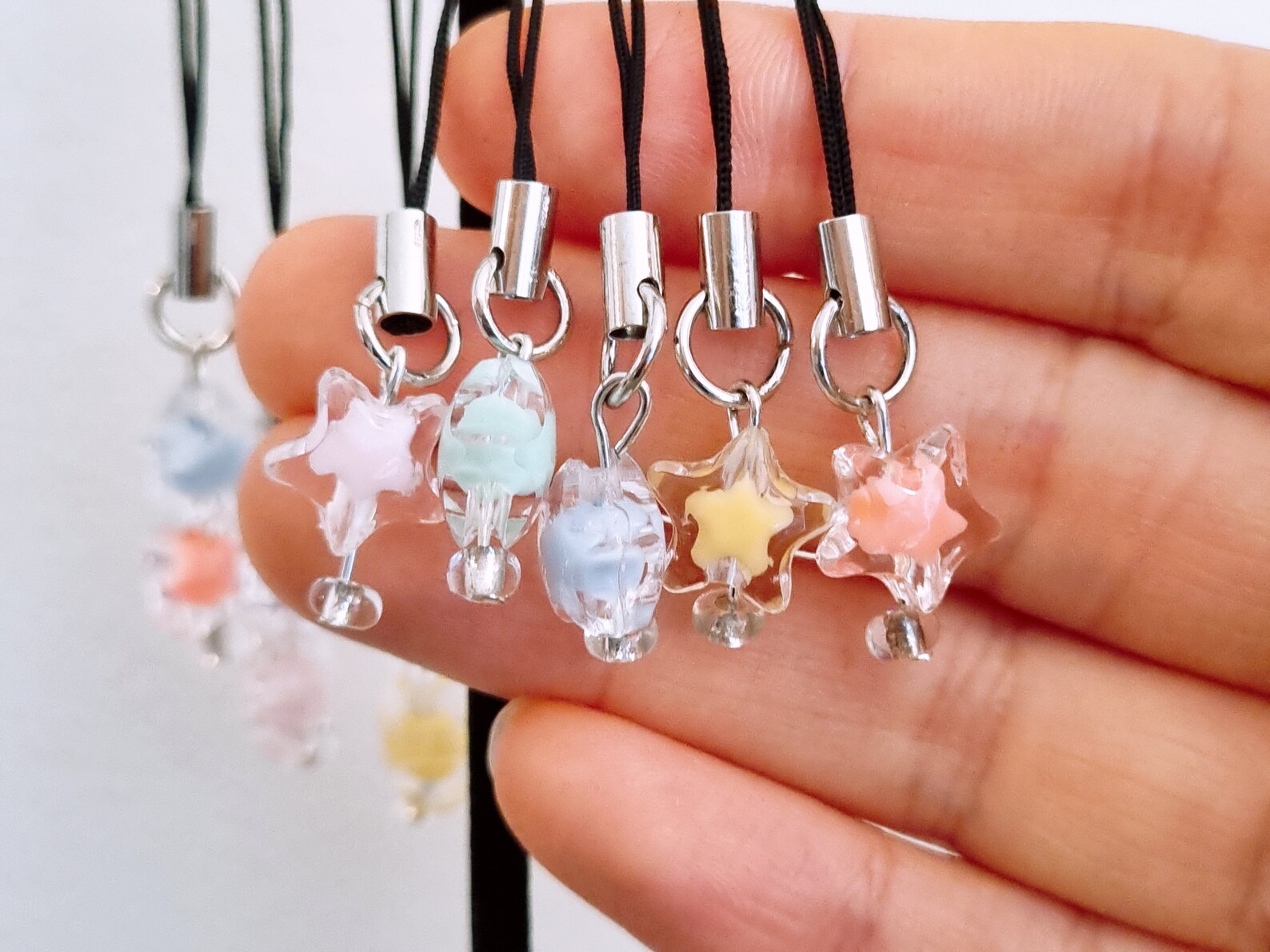 Colorful Star Phone Charm/ Pastel Phone Charm/ Small Cute Star | Etsy