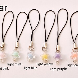 Colorful Star Phone Charm/ Pastel Phone Charm/ Small Cute Star Charm ...